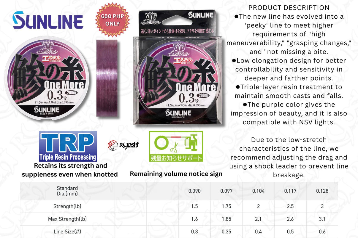 Sunline Aji No Ito One More Ester Line – Ryoshipro